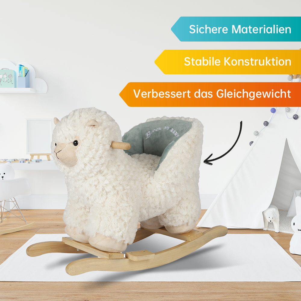 Rockingbaby JR293 ROCKING LLAMA WITH BACK – Factory-Shop